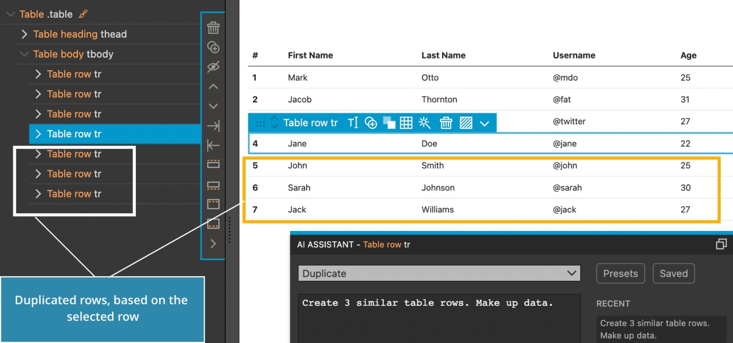 Pinegrow AI Assistant | Pinegrow Web Editor