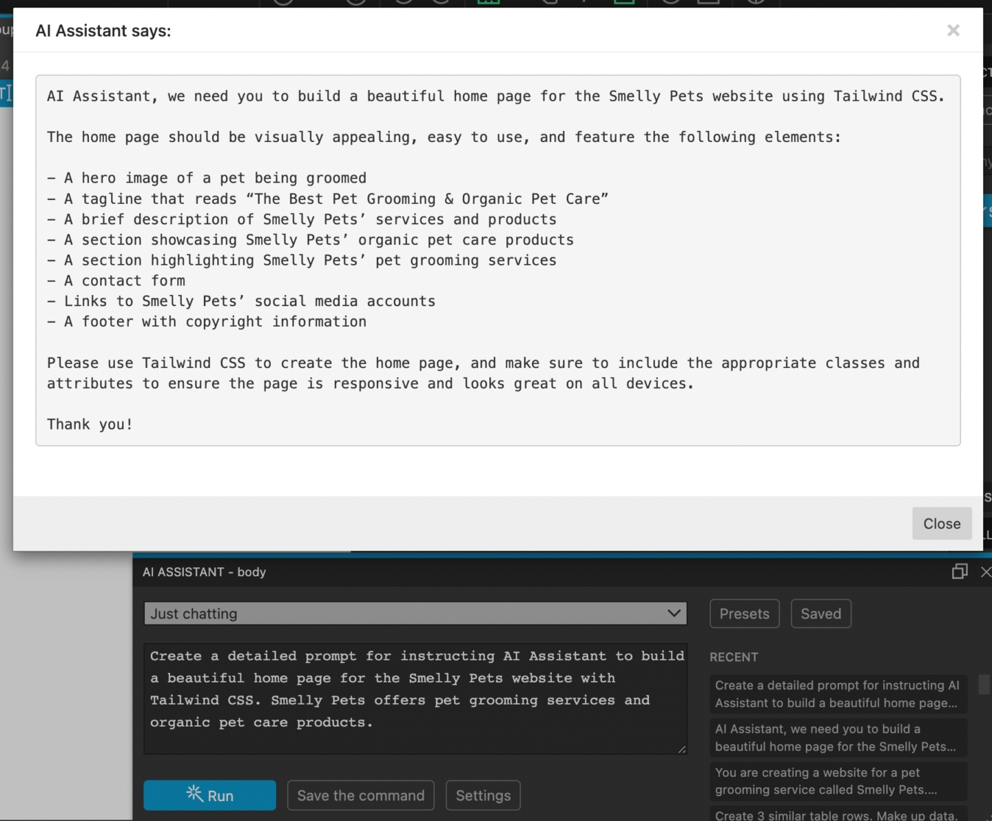 Pinegrow AI Assistant | Pinegrow Web Editor