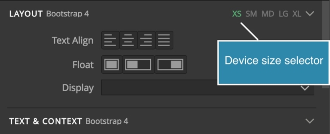 Bootstrap 4 element properties | Pinegrow Web Editor