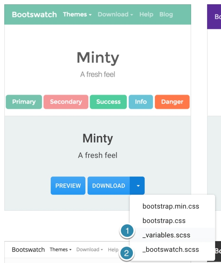 Styling your Bootstrap project with Bootswatch and SASS | Pinegrow Web ...