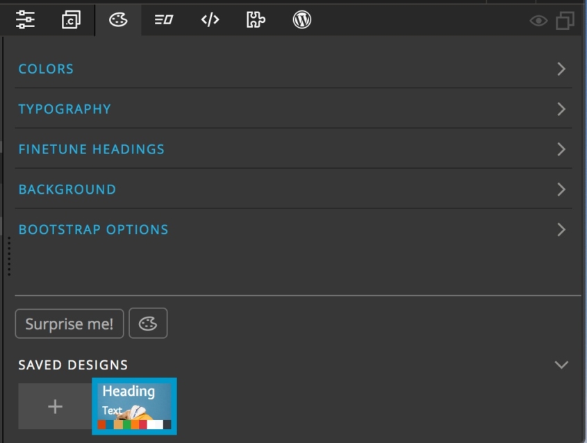 Bootstrap Design Panel | Pinegrow Web Editor