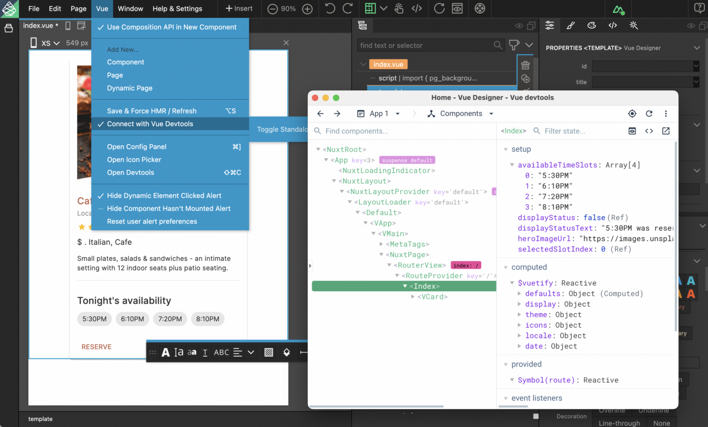 Devtools | Pinegrow Web Editor
