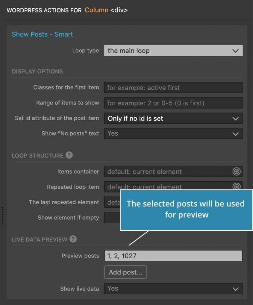 Live data and preview | Pinegrow Web Editor