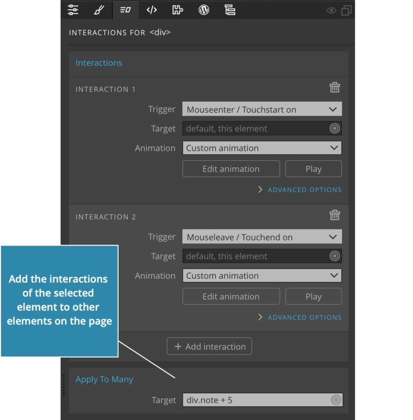 Introducing Pinegrow Interactions | Pinegrow Web Editor