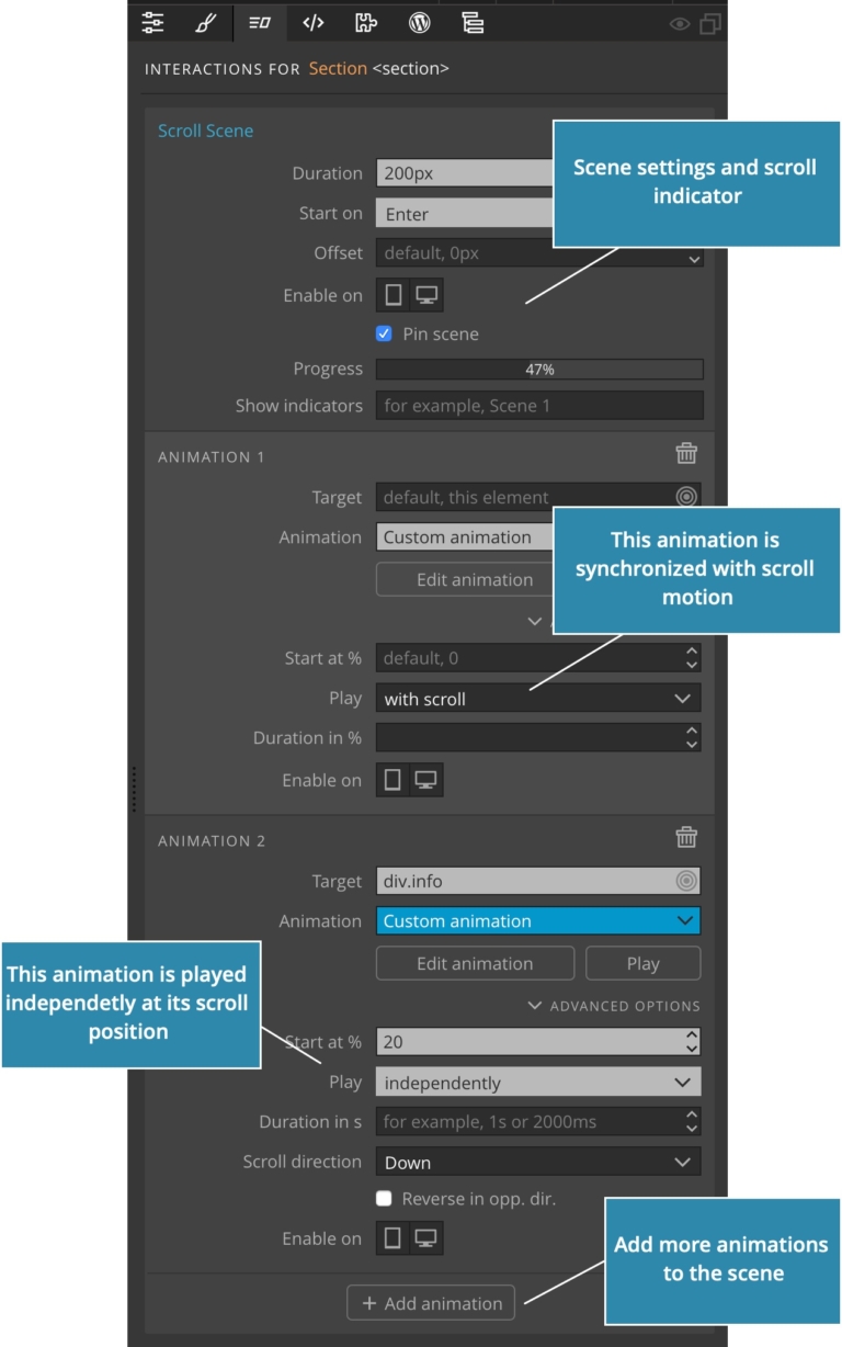 Introducing Pinegrow Interactions | Pinegrow Web Editor