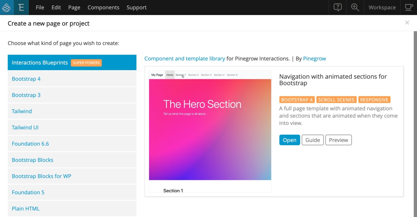 What’s new in Interactions 2.0? | Pinegrow Web Editor