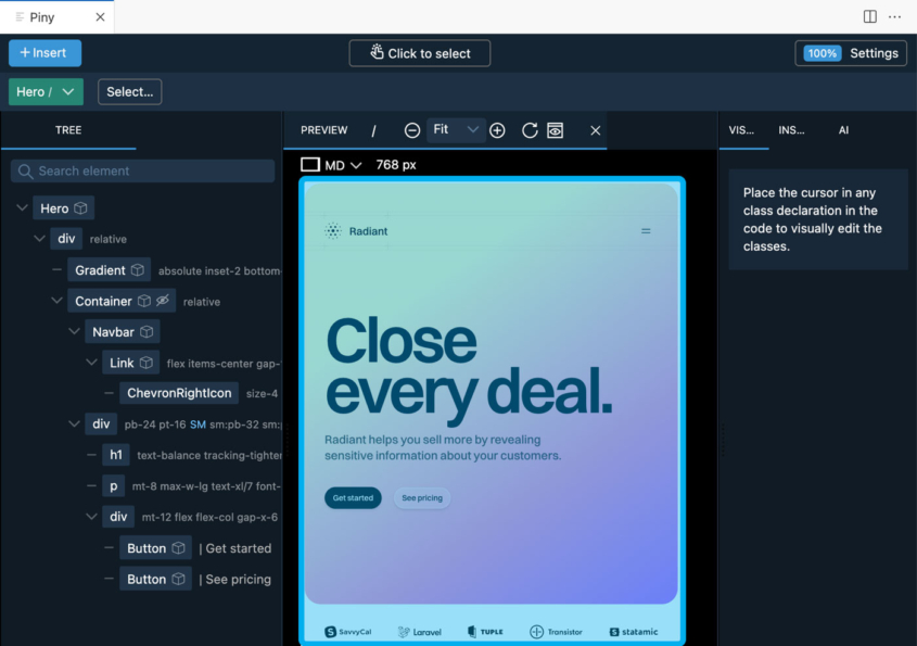 Piny | Pinegrow Web Editor