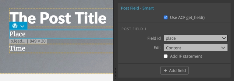 Post Field | Pinegrow Web Editor