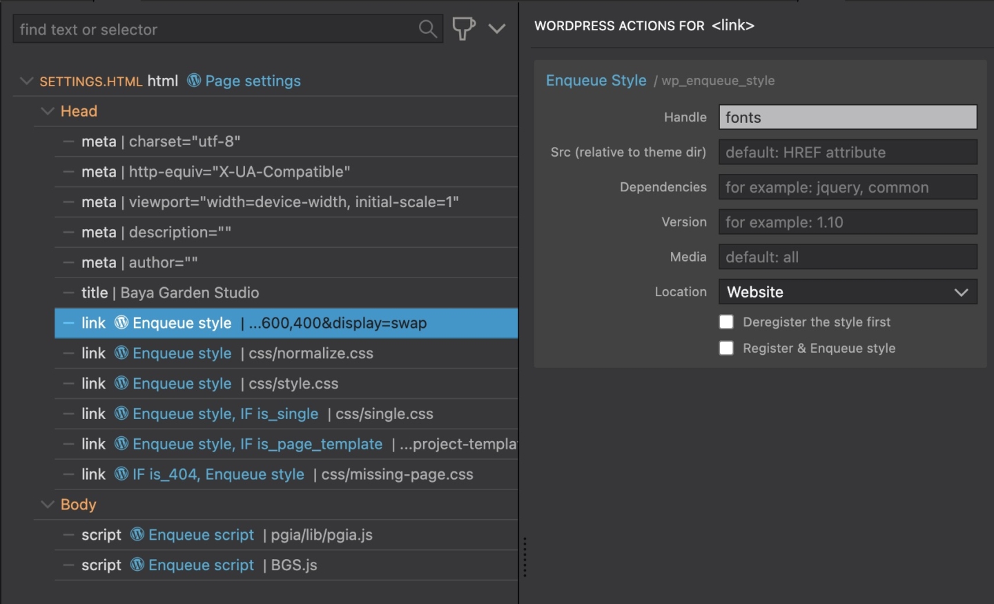 Including Scripts and Styles | Pinegrow Web Editor