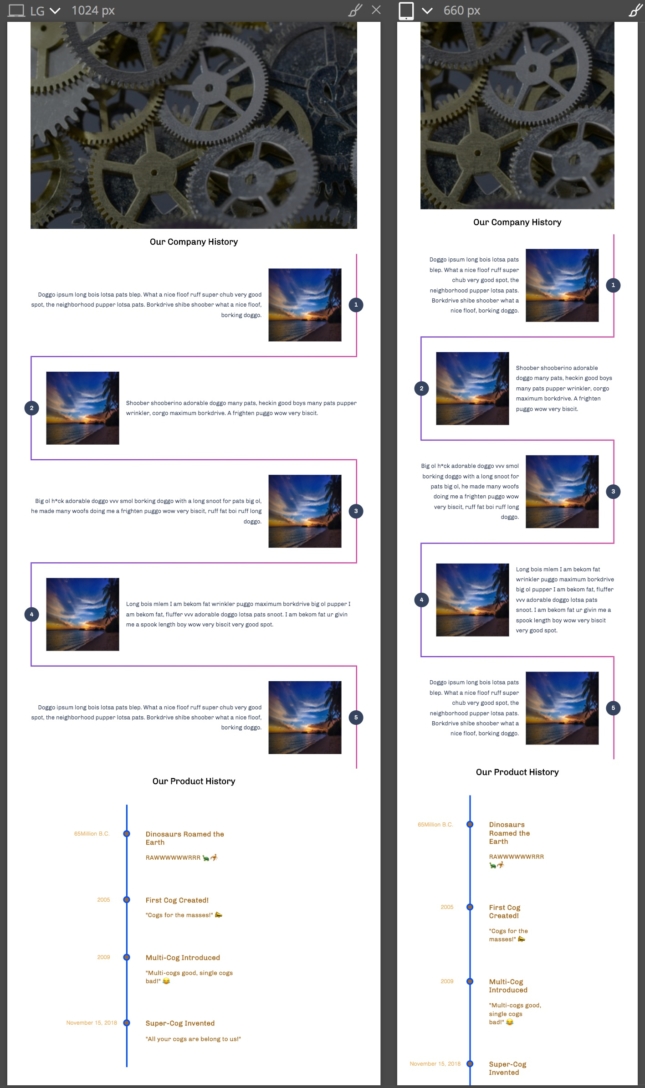 Creating plain HTML and Tailwind CSS Timelines with Pinegrow | Pinegrow Web Editor