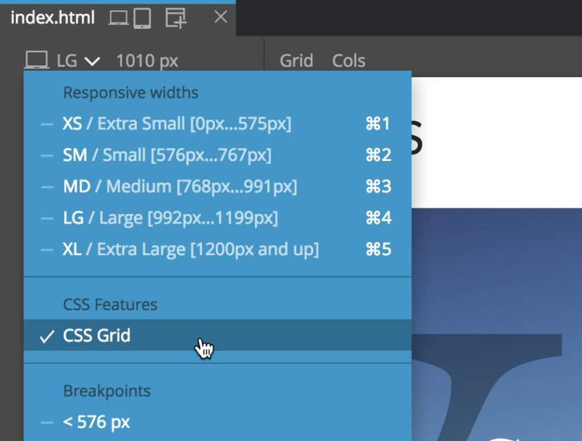 Visual Editor for CSS Grid Layouts | Pinegrow Web Editor